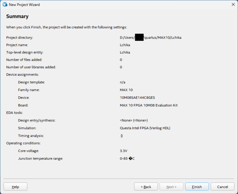 Intel Altera FPGAをQuartus23.1とModelSimでLチカ – Unagi Dojyouのブログ(備忘録)